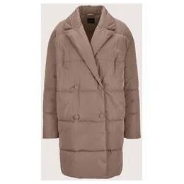 Madeleine Mode Kurzjacke MADELEINE "Parka Eleganter Wintermantel im Oversized-Look", Damen, Gr. 42, beige (taupe), Obermaterial: 50% Polyamid PA. 50% Polyester PES., Modern, normal, Jacken Kurzjacke, Daunenstepp