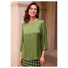 Schlupfbluse Alba Moda "Bluse Bluse", Damen, Gr. 44, gr&uuml;n, Obermaterial: 100% Viskose CV., Modern, figurumspielend, Blusen Schlupfbluse