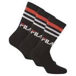 Kurzsocken Fila "Socken 3er Pack", Herren, Gr. 35-38, schwarz, Obermaterial: 80% Baumwolle CO. 18% Polyester PES. 2% Elasthan EL., Socken