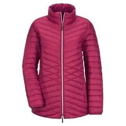 Steppjacke GOLDNER "Herbstjacke mit Daunen, Stehkragen", Damen, Gr. 54, rot (bordeaux), Obermaterial: 100% Polyamid PA., Modisch, Jacken Steppjacke, 2-Wege RV