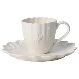 Villeroy & Boch Tasse VILLEROY & BOCH "Tasse mit Untertasse Toy's Delight Royal Classic 180 ml wei&szlig;", wei&szlig;, 1 tlg., Porzellan, Trinkgef&auml;&szlig;e, Tasse