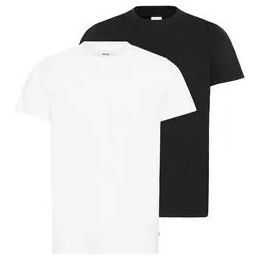 !Solid T-Shirt SOLID "T-Shirt SDODIT", Herren, Gr. 3XL, schwarz (schwarz, wei&szlig;), Obermaterial: 50% Baumwolle CO. 50% Polyester PES., Shirts T-Shirt