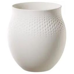 Villeroy & Boch Dekovase VILLEROY & BOCH "Vase Manufacture Collier 18 cm", wei&szlig; (blanc), Vasen