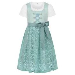 N&uuml;bler Dirndl N&Uuml;BLER "Kinderdirndl Gundi", M&auml;dchen, Gr. 152, EURO, blau, Obermaterial: 100% Polyester PES., Kleider