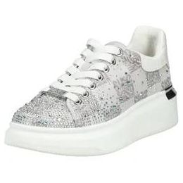 Plateausneaker Steve Madden "Steve Madden Sneaker Textil", Damen, Gr. 40, grau, Textil, Schuhe Plateausneaker