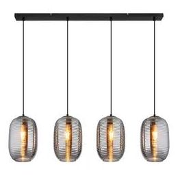 Globo LIGHTING H&auml;ngeleuchte "JEFREY", schwarz smoke, H: 120cm, 1 Stk., Leuchten, H&auml;ngelampe Esszimmer-Leuchte Esstischleuchte Wohnzimmer, H&auml;ngeleuchte