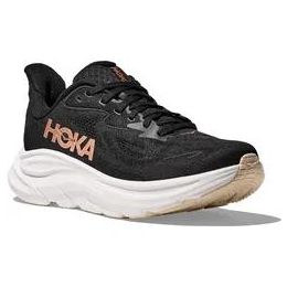 Laufschuh Hoka One One "CLIFTON 10", Damen, Gr. 37, schwarz, rose gold, Synthetik, Textil, Schuhe Laufschuh