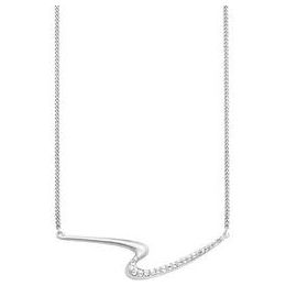 CAI Collierkettchen CA&Iuml; "925/- Sterling Silber rhodiniert Topas", wei&szlig;, Halsketten, Damen, 42+3cm, Silber 925 (Sterlingsilber), L: 45 B: 41mm, gl&auml;nzend, B:41mm