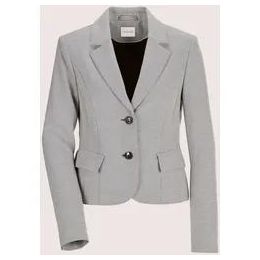 Madeleine Mode Jackenblazer MADELEINE "Blazer Kurzblazer mit Stretchkomfort", Damen, Gr. 48, wei&szlig; (steingrau, wollwei&szlig;), Obermaterial: 67% Polyester PES. 30% Viskose CV. 3% Elasthan EL., Modern, normal, Blazer