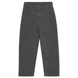 Regular-fit-Jeans Minymo "Regular-fit-Jeans MIJeans Regular", M&auml;dchen, Gr. 128, N-Gr, schwarz (grau schwarz), Obermaterial: 80% Baumwolle CO. 19% Polyester PES. 1% Elasthan EL., Jeans