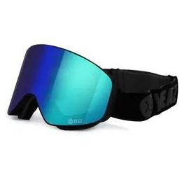 Snowboardbrille YEAZ "Magnet-Ski-Snowboardbrille gr&uuml;n verspiegelt/schwarz APEX", gr&uuml;n, Sportbrillen