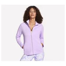 Trainingsjacke Skechers "Women's Jacket", Damen, Gr. S (36), lila haze, Jersey, Obermaterial: 97% Polyester, 3% Elasthan, Jacken Trainingsjacke