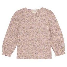 Sweatshirt Minymo "Langarmshirt MIT-shirt LS AOP", M&auml;dchen, Gr. 128, rosa (rosette), Obermaterial: 48% Modal CMD. 48% Baumwolle CO. 4% Elasthan EL., Sweatshirts Sweatshirt