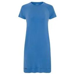 Nachthemd Jockey "Nachthemd Supersoft Short Sleeve Lounge Dress", Damen, Gr. S, N-Gr, blau, Obermaterial: 95% Modal CMD. 5% Elasthan EL., Kleider Nachthemd