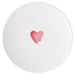 Villeroy & Boch Fr&uuml;hst&uuml;cksteller VILLEROY & BOCH "Fr&uuml;hst&uuml;cksteller Sending Love With Love &oslash; 21,2 cm wei&szlig;-rot", bunt (wei&szlig;, rot), Speiseteller