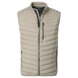 Steppweste Casamoda "Casamoda Steppweste uni", Herren, Gr. 5XL, beige, 100% Polyester, Westen Steppweste