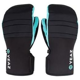 Skihandschuhe YEAZ "Fausthandschuhe POW" Gr. 8, blau, Handschuhe, Damen, 8, Obermaterial: 65% Nylon NY. 35% Polyester PES.