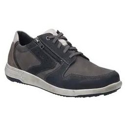 Sneaker Josef Seibel "Enrico 20", Herren, Gr. 40, bunt (asphalt, multi), Leder, Veloursleder, kontrastfarbene Details, Schuhe Sneaker, Freizeitschuh, Komfortschuh, Schn&uuml;rschuh in Weite G (weit)