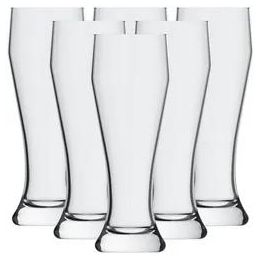 Bierglas Rastal "Weizenbiergl&auml;ser Ranft 0,5 l 6er Set transparent", bunt (transparent), 6 tlg., Glas, Trinkgef&auml;&szlig;e