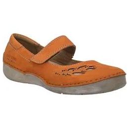 Ballerina Josef Seibel "Fergey 58, papaya", Damen, Gr. 42, orange (papaya), Obermaterial: 100% Rindsleder Leather cow., Schuhe Ballerina