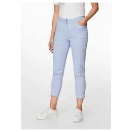 Madeleine Mode Regular-fit-Jeans MADELEINE "Jeans Fein gestreifte Jeans", Damen, Gr. 38, N + K Gr, wei&szlig; (wei&szlig;, lavendel), Obermaterial: 97% Baumwolle CO. 3% Elasthan EL., Modern, normal, Jeans
