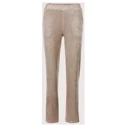 Madeleine Mode Schlupfhose MADELEINE "Sweathose Elegante Hose mit Leo-Print", Damen, Gr. 19, N + K Gr, beige (taupe), Obermaterial: 90% Polyester PES. 10% Elasthan EL., Modern, gerade, Hosen Schlupfhose