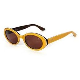 Retrosonnenbrille SURI FREY "Sonnenbrille SFY Audrey", Damen, gelb (curry 452), Sonnenbrillen