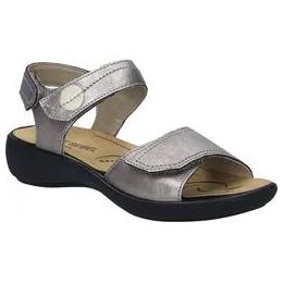 Sandale Josef Seibel "Ibiza 79, platin-kombi", Damen, Gr. 39, grau (platin, kombi), Obermaterial: 100% Rindsleder Leather cow., Schuhe Sandale