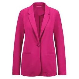 Jackenblazer GOLDNER "Kurzgr&ouml;&szlig;e Damenblazer mit Reverskragen und Paspeltaschen", Damen, Gr. 24, gr&uuml;n (pink), Obermaterial: 48% Polyamid PA. 40% Viskose CV. 12% Elasthan EL., Gerade, Blazer, mit formgebenden Teilungsn&auml;hte