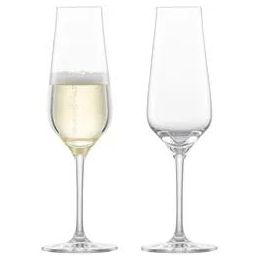 Schott Zwiesel Sektglas ZWIESEL GLAS "Sektgl&auml;ser Bouquet 247 ml 2er Set transparent", bunt (transparent), 2 tlg., Glas, Trinkgef&auml;&szlig;e