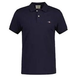 Poloshirt Gant "Poloshirt Slim Shield Pique Polo 1er Pack", Herren, Gr. 4XL, blau, Obermaterial: 100% Baumwolle CO., Shirts