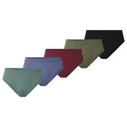 Slip Jan Vanderstorm "5er Pack Sportslip ERBLIN", Herren, Gr. 4XL, schwarz (schwarz rot oliv), Obermaterial: 100% Baumwolle CO., Unterhosen Slip