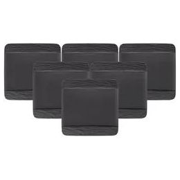 Villeroy & Boch Speiseteller VILLEROY & BOCH "Speiseteller quadratisch Manufacture Rock 28 x 28 cm 6er Set schwarz", schwarz, L:27,9cm, Speiseteller, Speiseteller