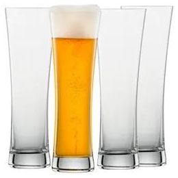 Schott Zwiesel Bierglas SCHOTT-ZWIESEL "Weizenbiergl&auml;ser Beer Basic 300 ml 4er Set transparent", bunt (transparent), 4 tlg., Glas, Trinkgef&auml;&szlig;e