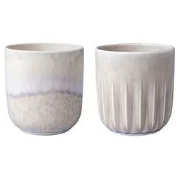 Villeroy & Boch Becher "Becher Set Perlemor 290 ml 2er Set beige", beige, 2 tlg., Porzellan, LIKE. BY VILLEROY & BOCH, Trinkgef&auml;&szlig;e, Becher