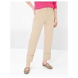 5-Pocket-Hose Brax "Style MADISON S", Damen, Gr. 46K (23), Kurzgr&ouml;&szlig;en, beige, Web, 78% Baumwolle, 18% Lyocell, 4% Elasthan, Hosen 5-Pocket-Hose
