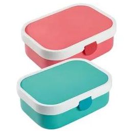 Lunchbox Mepal "Brotdosen mit Einsatz Campus 700 ml 2er Set", bunt (t&uuml;rkis, pink), Lebensmittelaufbewahrungsbeh&auml;lter, Lunchbox