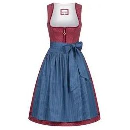 N&uuml;bler Dirndl N&Uuml;BLER "Dirndl midi Gesr", Damen, Gr. 40, EURO, rot (bordeaux), Obermaterial: 100% Baumwolle CO., Kleider