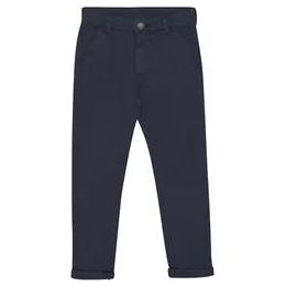 Chinohose Minymo "Chinohose MIPants Twill", Jungen, Gr. 128, N-Gr, blau (blau nights), Obermaterial: 97% Baumwolle CO. 3% Elasthan EL., Hosen Chinohose
