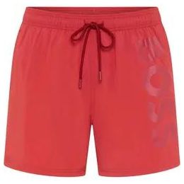 Badeshorts BOSS "Octopus", Herren, Gr. XXL, N-Gr, dunkelrot 609, Web, Obermaterial: 100% Polyamid, Badehosen Badeshorts, Mit BOSS Logoschriftzug, elastischer Taillenbund mit Kordel