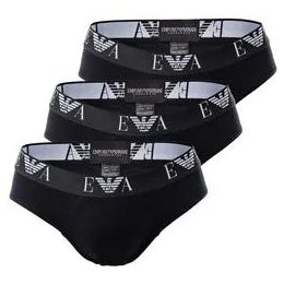 Slip Emporio Armani "Slip 3er Pack", Herren, Gr. XL, schwarz, Obermaterial: 95% Baumwolle CO. 5% Elasthan EL., Unterhosen Slip