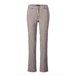Stretch-Jeans GOLDNER "Kurzgr&ouml;&szlig;e Denimhose mit Stretchkomfort", Damen, Gr. 24, K-Gr, beige (helltaupe), Obermaterial: 83% Baumwolle CO. 16% Polyester PES. 1% Elasthan EL., normal, Jeans, Ohne
