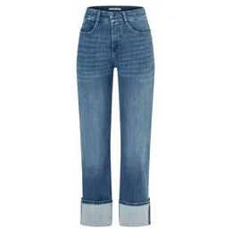 Regular-fit-Jeans MAC "LAURA", Damen, Gr. 48, N-Gr, petrolblau basic wash, Denim/Jeans, Obermaterial: 88% Baumwolle, 10% Polyester, 2% Elasthan, regular fit kn&ouml;chelfrei, Jeans, im Five-Pocket Style