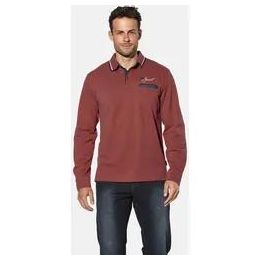 Langarm-Poloshirt Babista "Langarm-Poloshirt VITORIO", Herren, Gr. L, rot (rot melange), Obermaterial: 60% Baumwolle CO. 40% Polyester COOLMAX PES(Coolmax)., Shirts