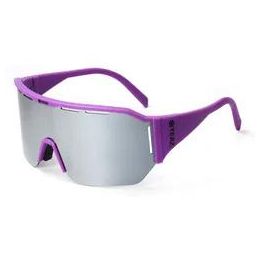 Sportbrille YEAZ "Sport-Sonnenbrille Black/Silver SUNVIBE", Damen, lila (violett, silber), Sonnenbrillen