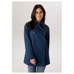 Cabanjacke Aniston SELECTED, Damen, Gr. 46, dunkelblau, Web, Obermaterial: 100% Baumwolle. Futter: 100% Polyester, unifarben, l&auml;ssig geschnitten Po-bedeckend, Jacken, mit zwei Eingriffstaschen - NEUE KOLLEKTION