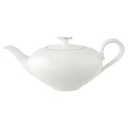 Villeroy & Boch Teekanne VILLEROY & BOCH "Teekanne Anmut Platinum No.1 800 ml wei&szlig;", wei&szlig;, Kannen