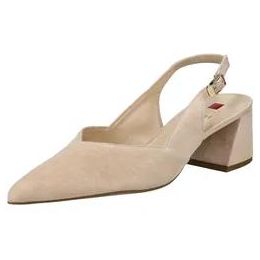 H&ouml;gl Slingpumps H&Ouml;GL "H&ouml;gl Pumps Veloursleder", Damen, Gr. 38,5, sand, Veloursleder, Schuhe Slingpumps