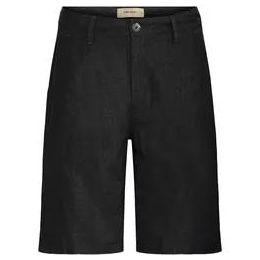 Shorts Blend "Shorts BHBILLY Shorts", Herren, Gr. L, N-Gr, schwarz, Obermaterial: 55% Leinen LI. 45% Viskose CV., Hosen Shorts