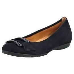 Ballerina Gabor "Gabor Ballerinas Veloursleder", Damen, Gr. 39, dunkelblau, Veloursleder, Schuhe Ballerina
